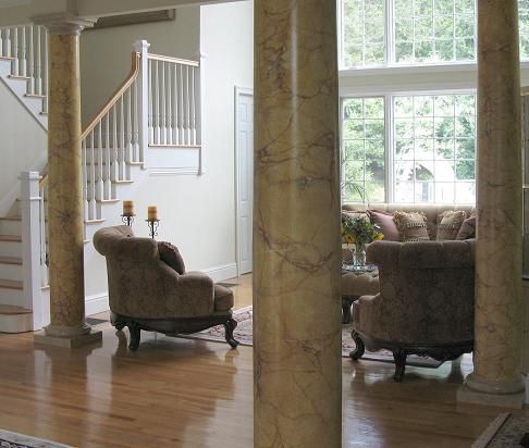 Faux Painted Marble columns CT » MJP Studios